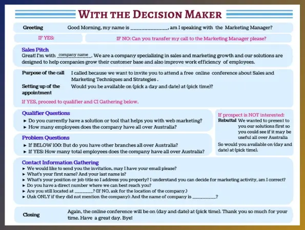 Sample Cold Calling Scripts | Callbox Lead Generation Services